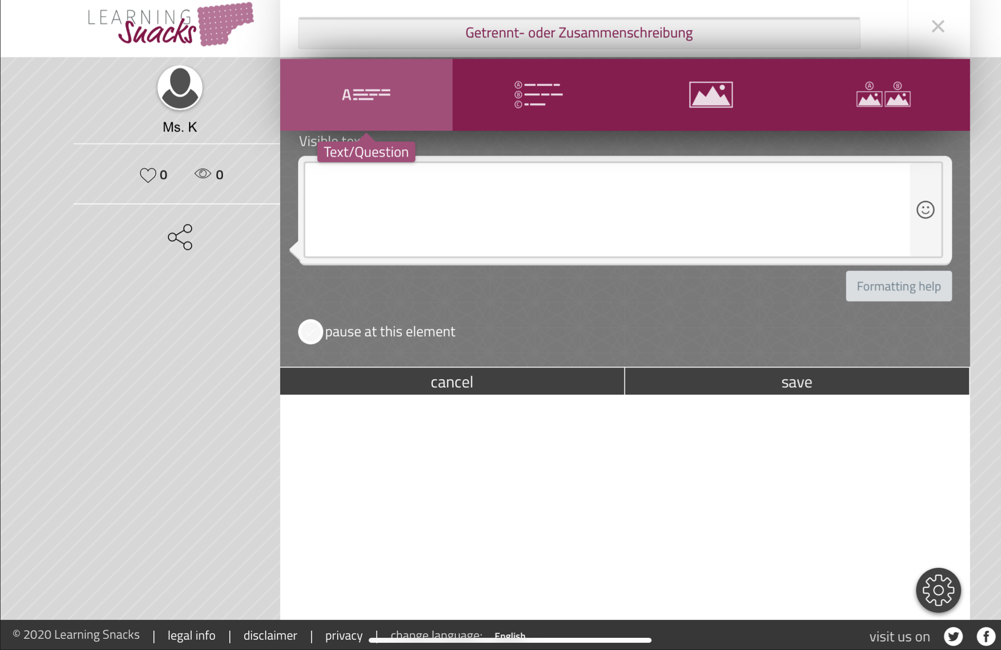 Learning Snacks Classroom - Digitales Klassenzimmer